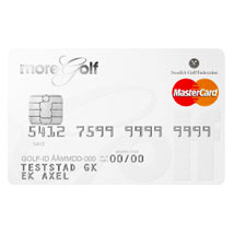 MoreGolf Mastercard, bonus på alla köp, 160 000 kr maxkredit, golfrabatter
