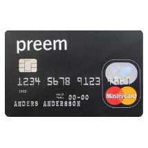 Preem Mastercard Kreditkort, Cashback, bensinrabatt, max 60000 kr kredit